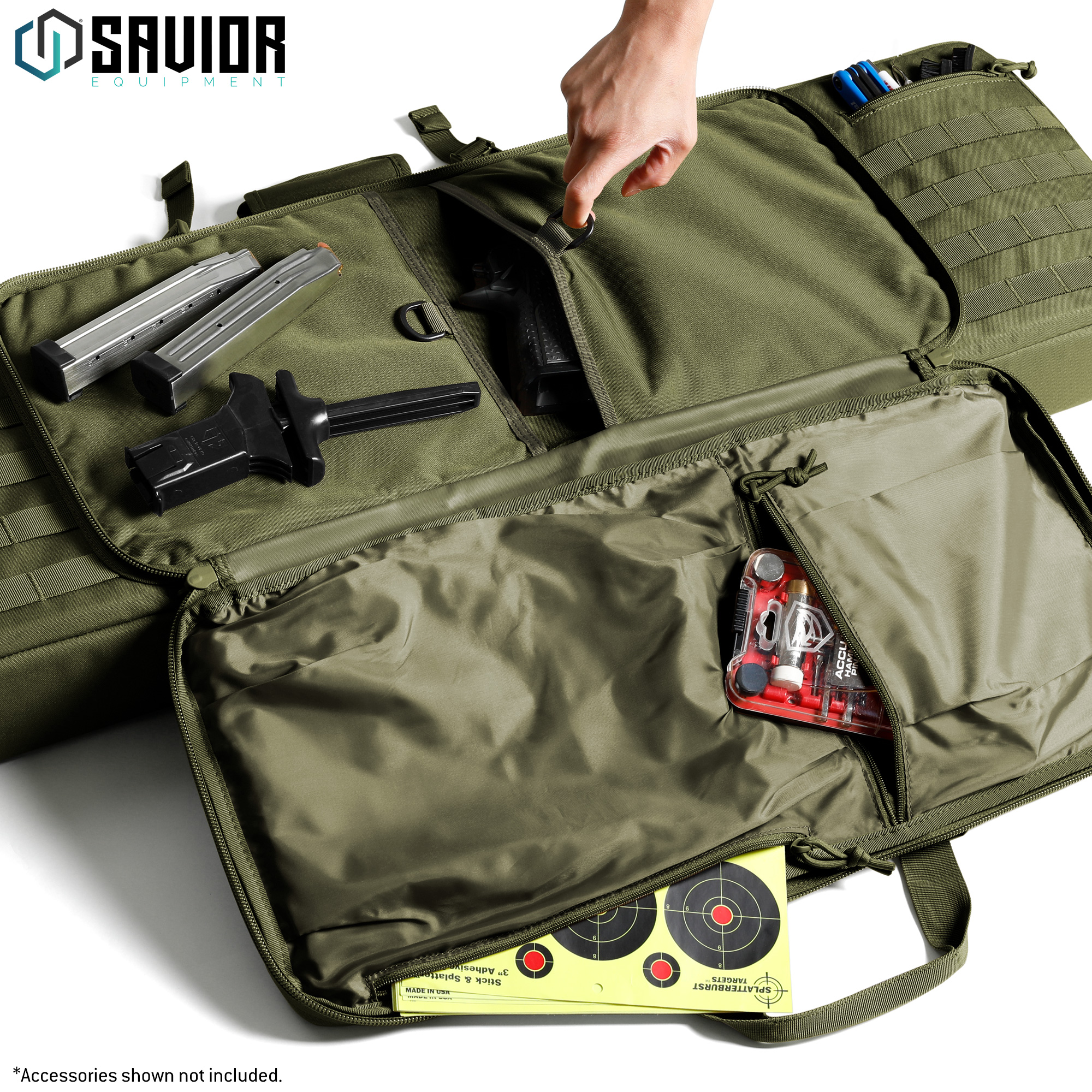 SAVIOR EQUIP Tactical Double Rifle Bag Gun Range Padded Soft Case 36 ...