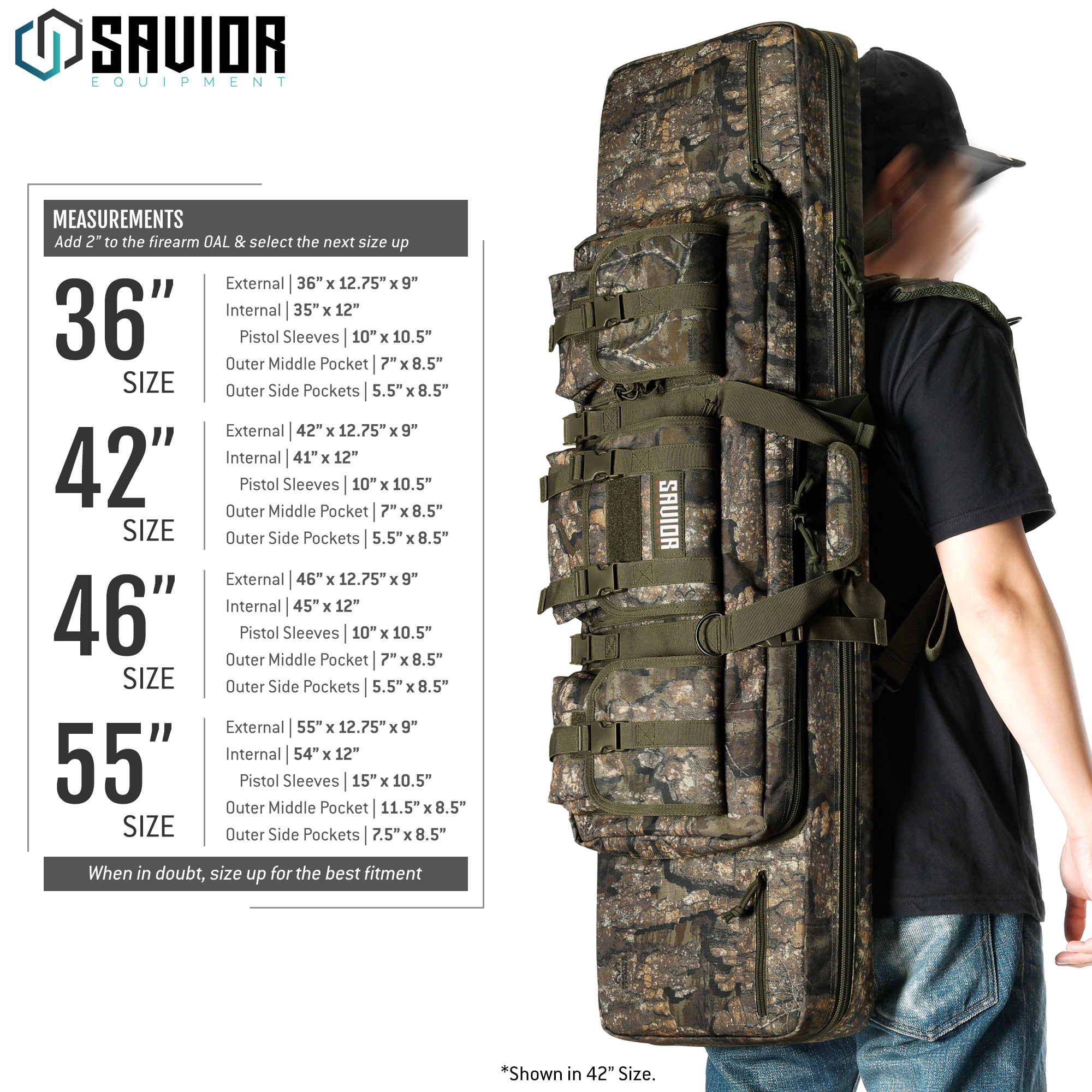 SAVIOR EQUIP Tactical Double Rifle Bag Gun Range Padded Soft Case 36 ...