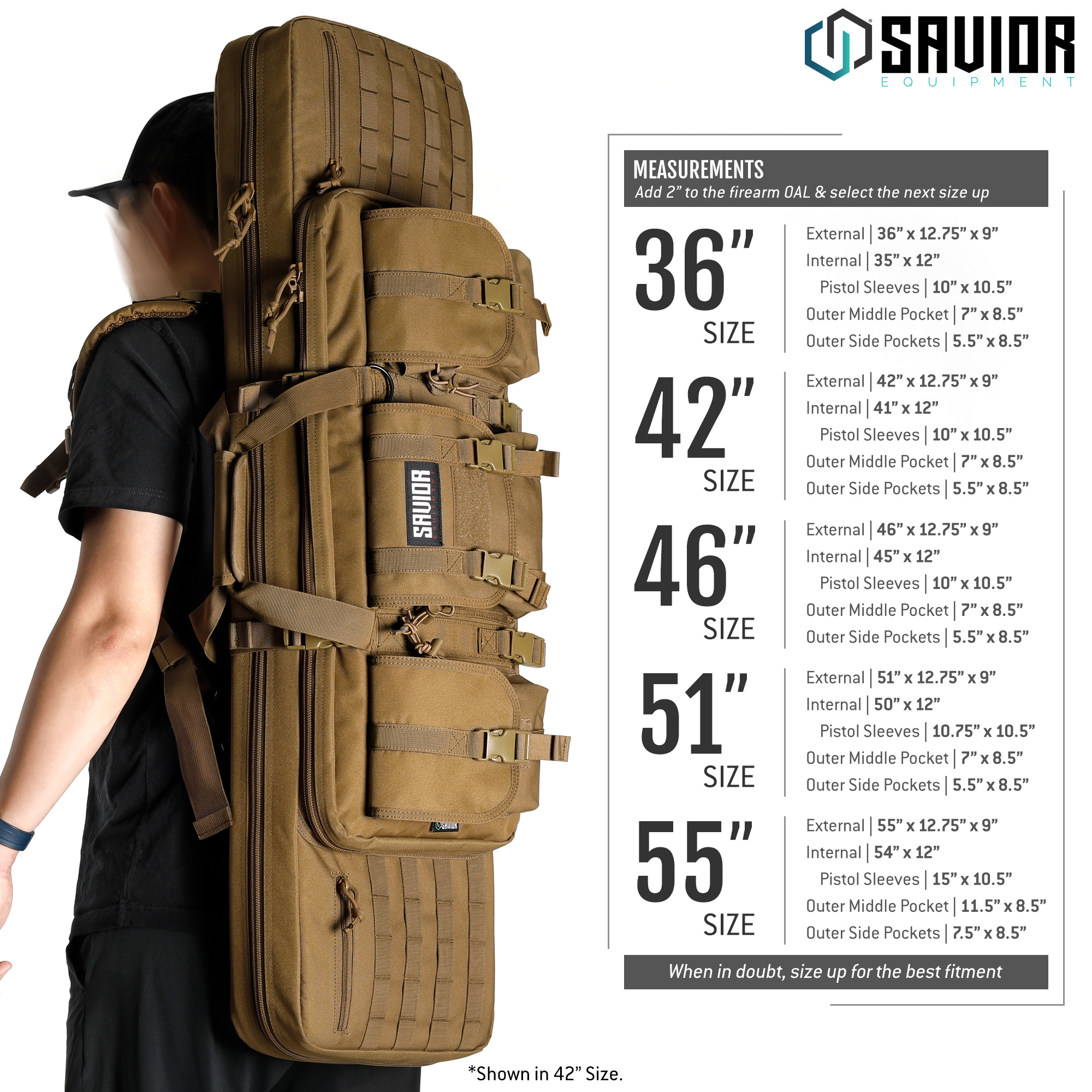 SAVIOR EQUIP Tactical Double Rifle Bag Gun Range Padded Soft Case 36 ...