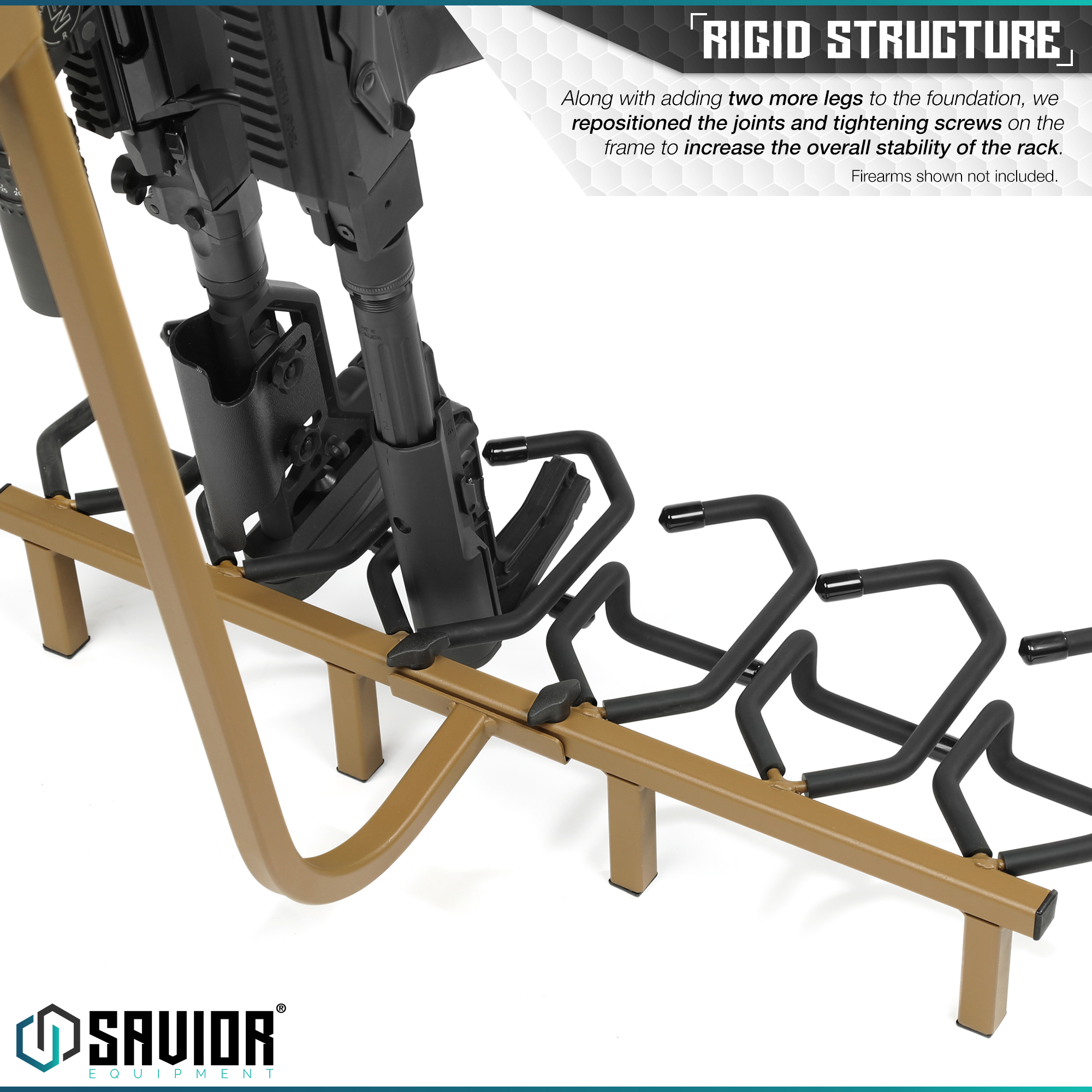 "SAVIOR" Holds 6 Rifle + 8 Pistol Portable Steel Firearm Gun Rack ...